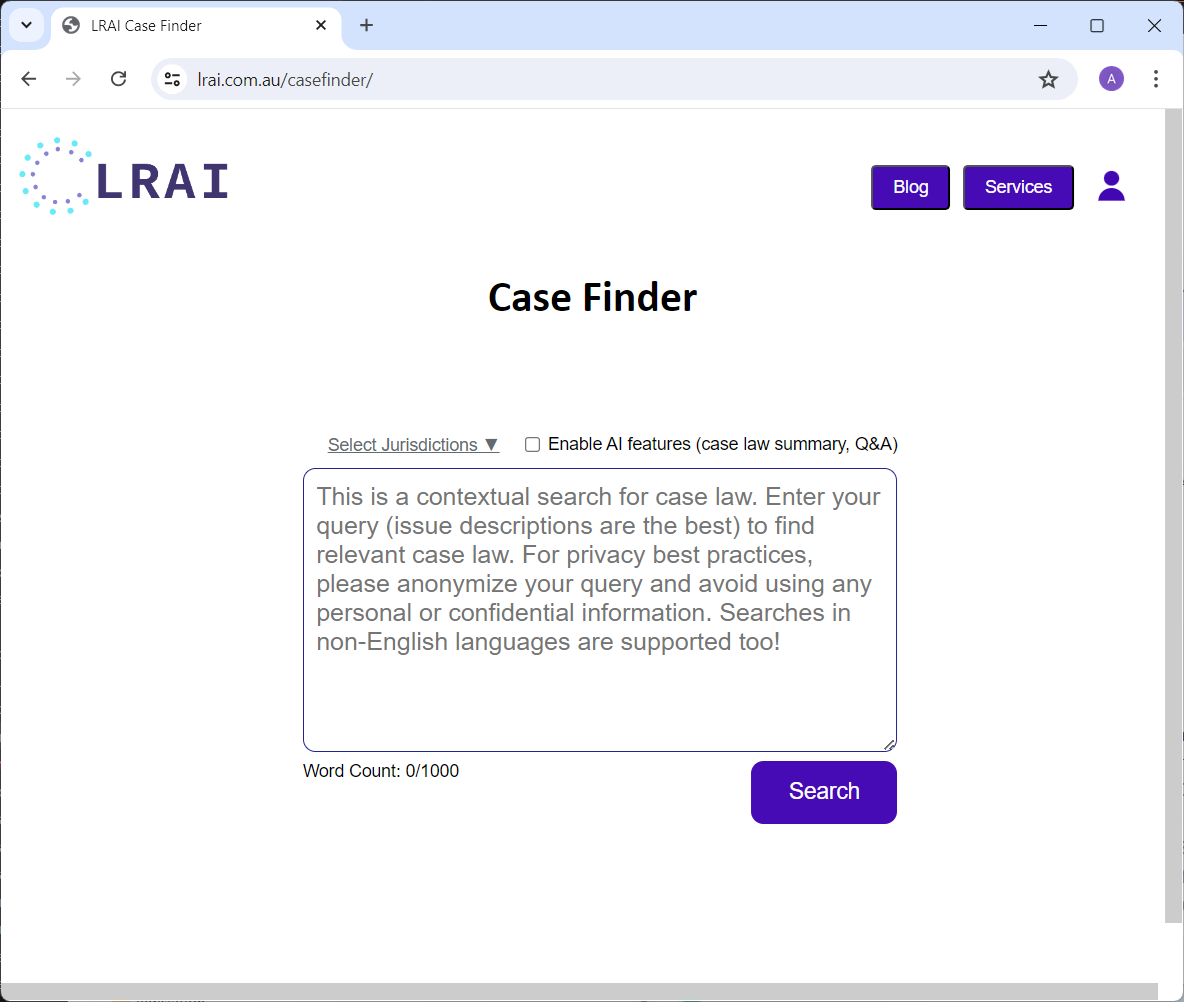 LRAI - Australia's Next Generation Legal Research Tool